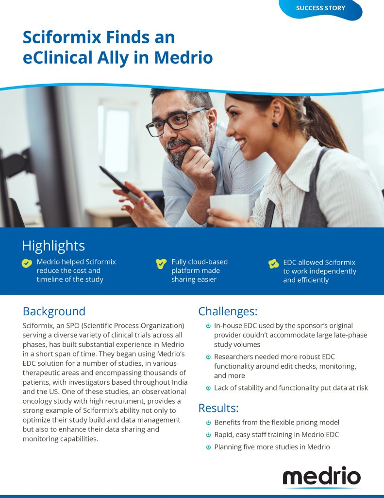 Sciformix Finds an eClinical Ally in Medrio – Medrio