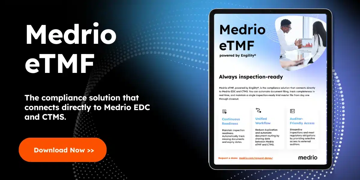 Medrio eTMF Vendor Solution Sheet (PDF)