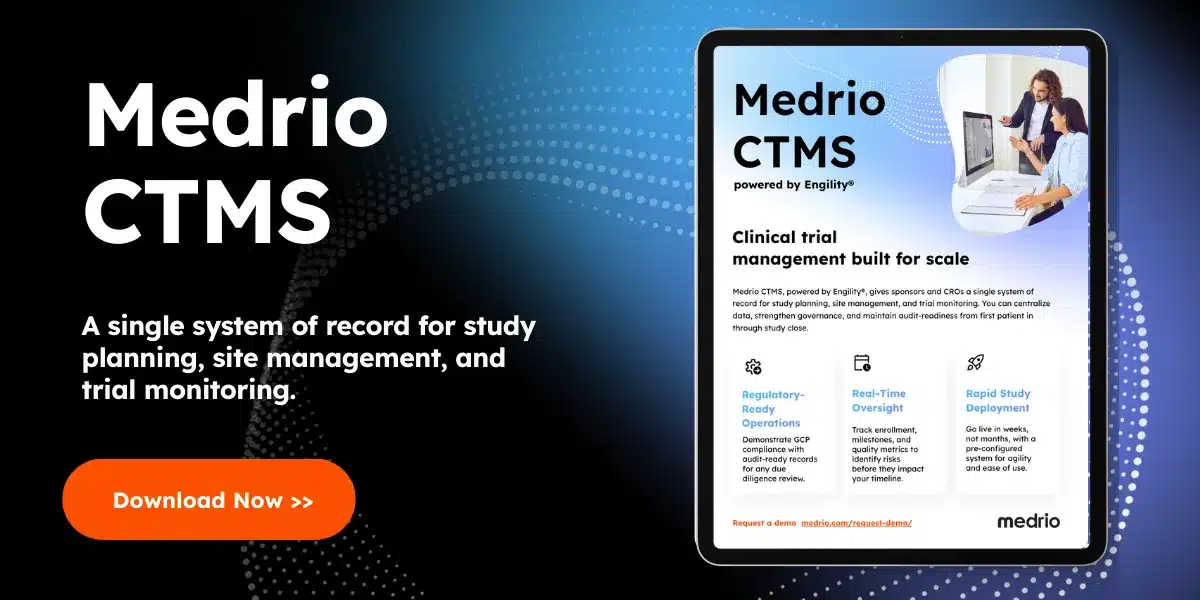 Medrio CTMS Vendor Solution Sheet (PDF)